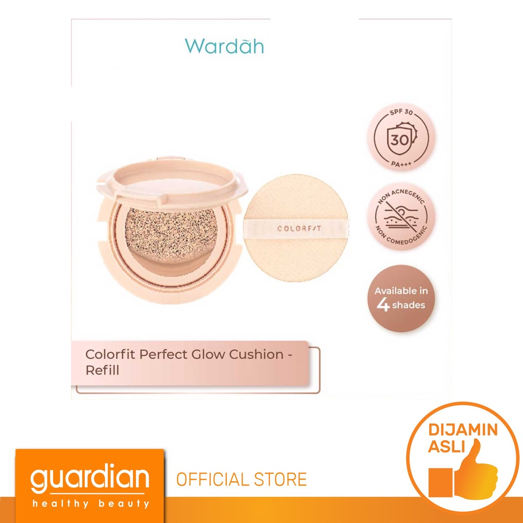 Jual WARDAH Refill Colorfit Perfect Glow Cushion 32N Neutral Beige 15g ...