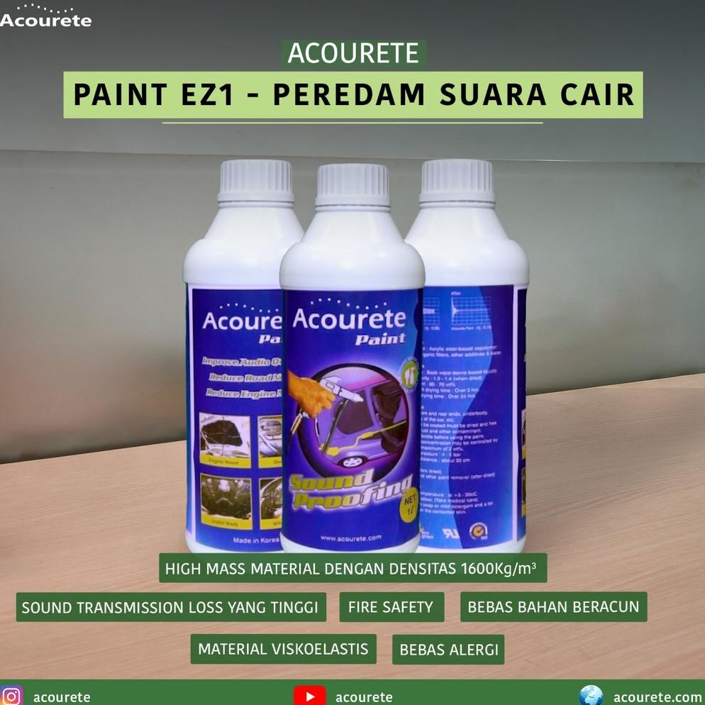 Jual Peredam Suara Acourete Paint Ez1 1Litre Bottle - Sound Insulation Vibration Damping ...