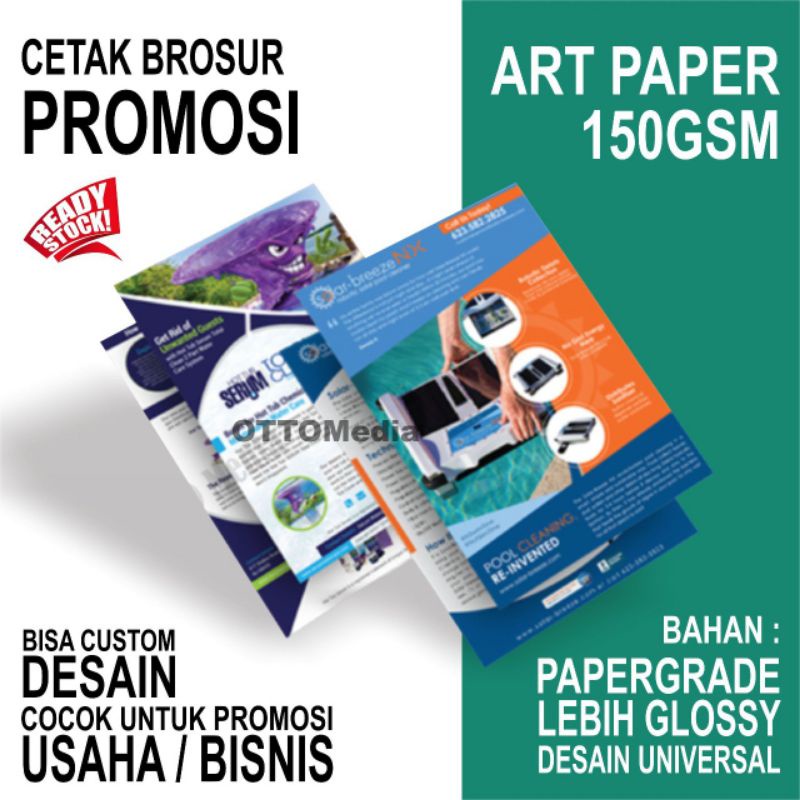 Jual CETAK BROSUR / PAMFLET A4 ARTPAPER CUSTOM MURAH | Shopee Indonesia