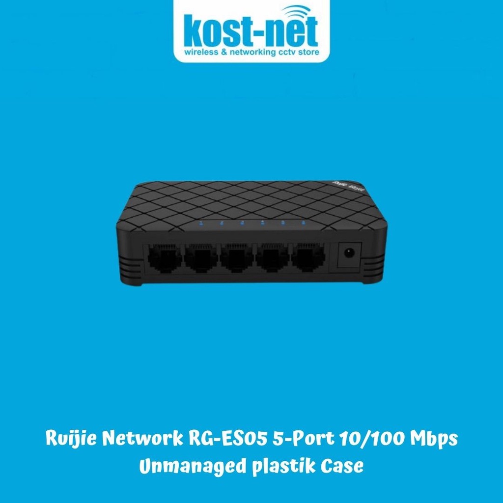 Jual Ruijie Network RG-ES05 5-Port 10/100 Mbps Unmanaged plastik Case ...