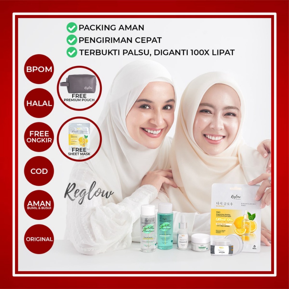 Jual Original Reglow paket re glow glow skin treatment skincare ...