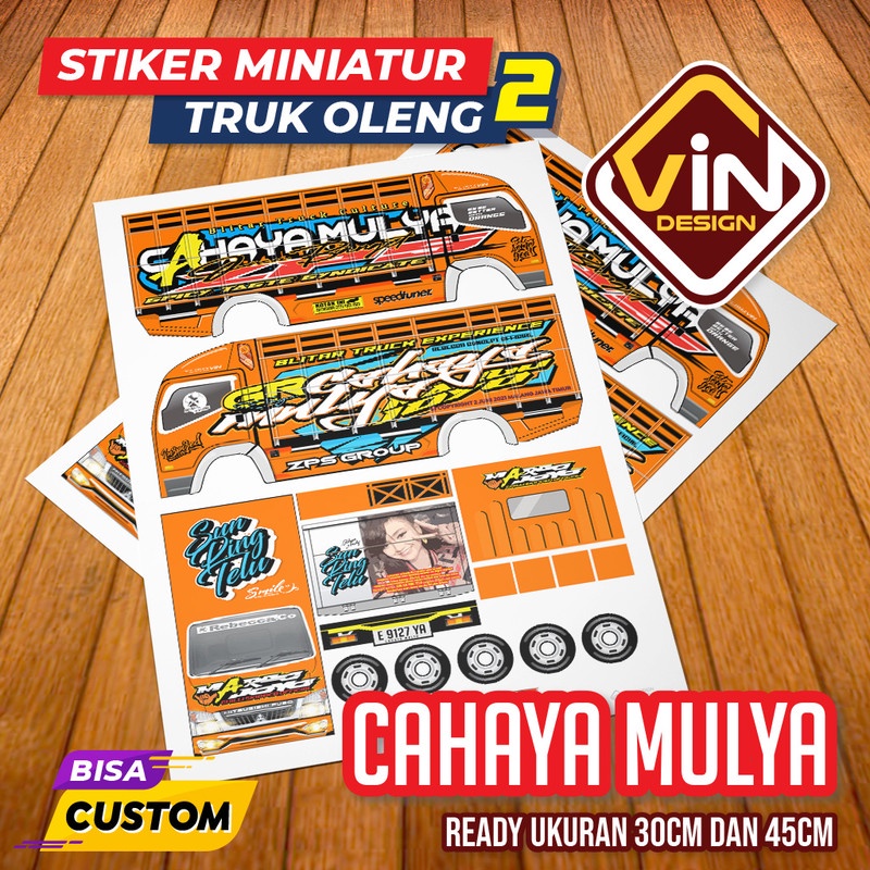 Jual STIKER MINIATUR TRUK / CAHAYA MULYA / POLA STICKER MINIATUR TRUCK ...