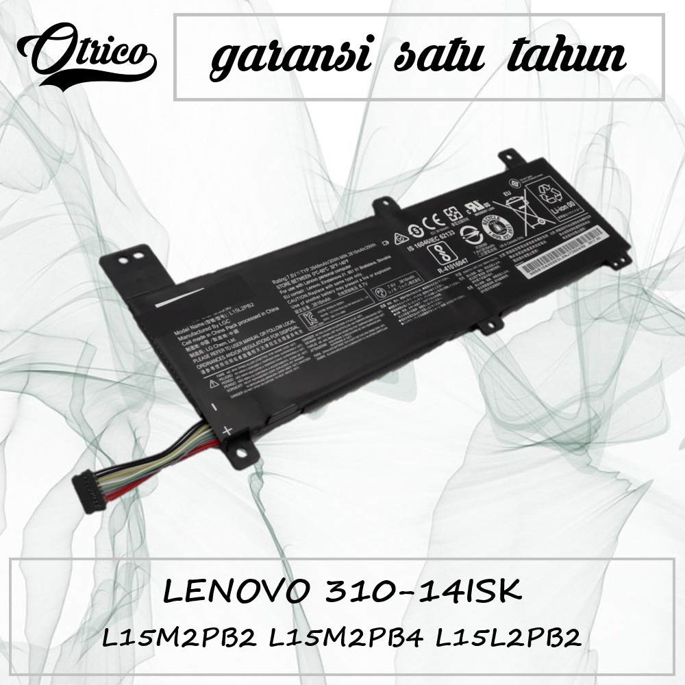 Jual Baterai LENOVO IDEAPAD 310-14ISK L15L2PB2 L15L2PB4 L15M2PB2 ...