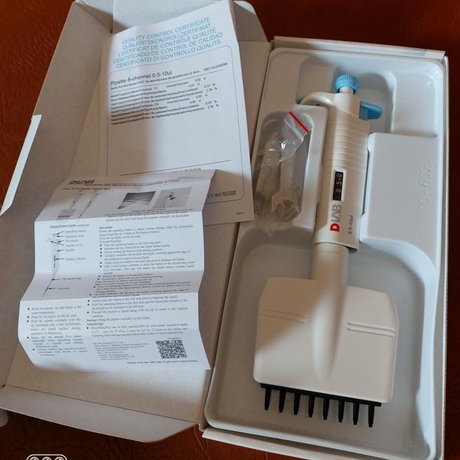 Jual Dlab Micropipette Multi Channel 0.5-10 Ul Mikropipet 8 Channel ...