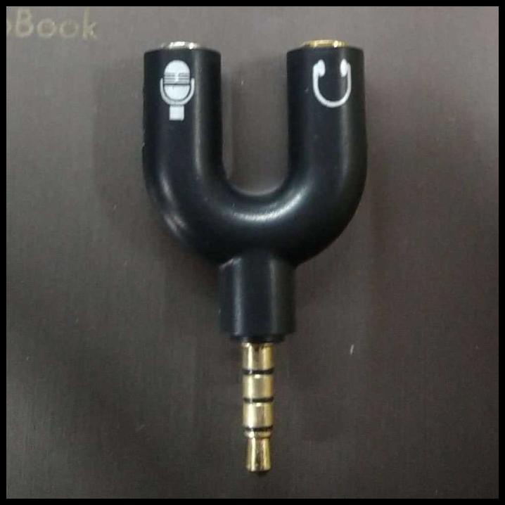 Jual Mic & Audio To Dual Female U Shape 2In1 Audio Splitter Jack 3.5Mm ...