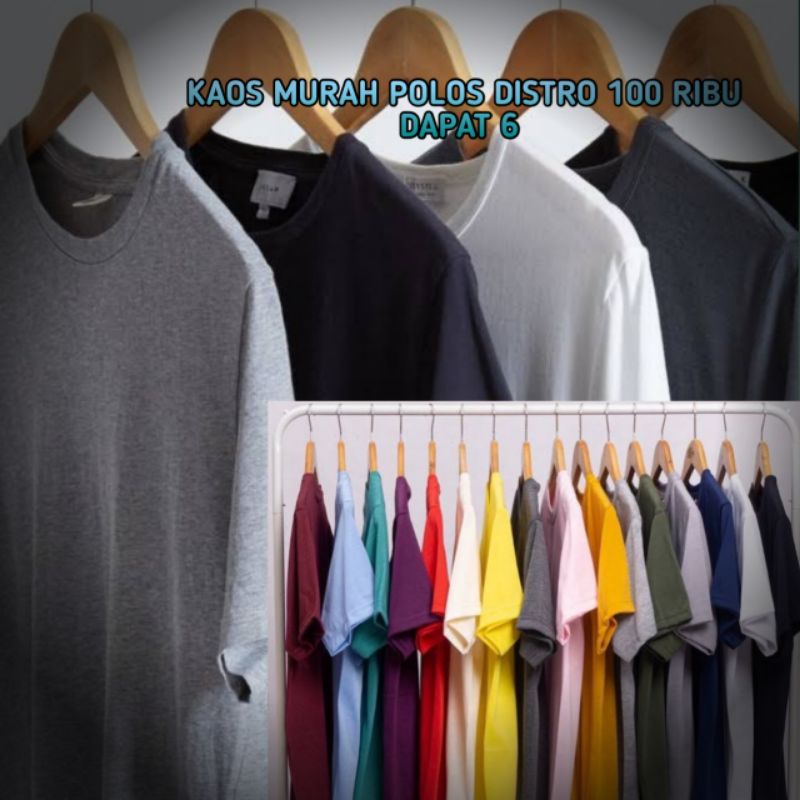 Jual kaos distro polos murah 100 ribu dapat 6 | Shopee Indonesia