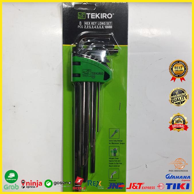 Jual KUNCI L TEKIRO SQUARE PANJANG / HEX KEY SET LONG TEKIRO ASLI ...