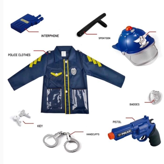 Jual kostum profesi anak polisi police baju polisi | Shopee Indonesia