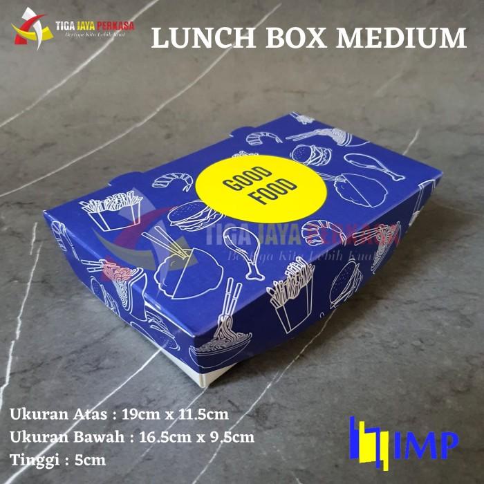 Jual Paper Lunch Box M Motif 50 Pcs / Kotak Makan Kertas Medium Food ...