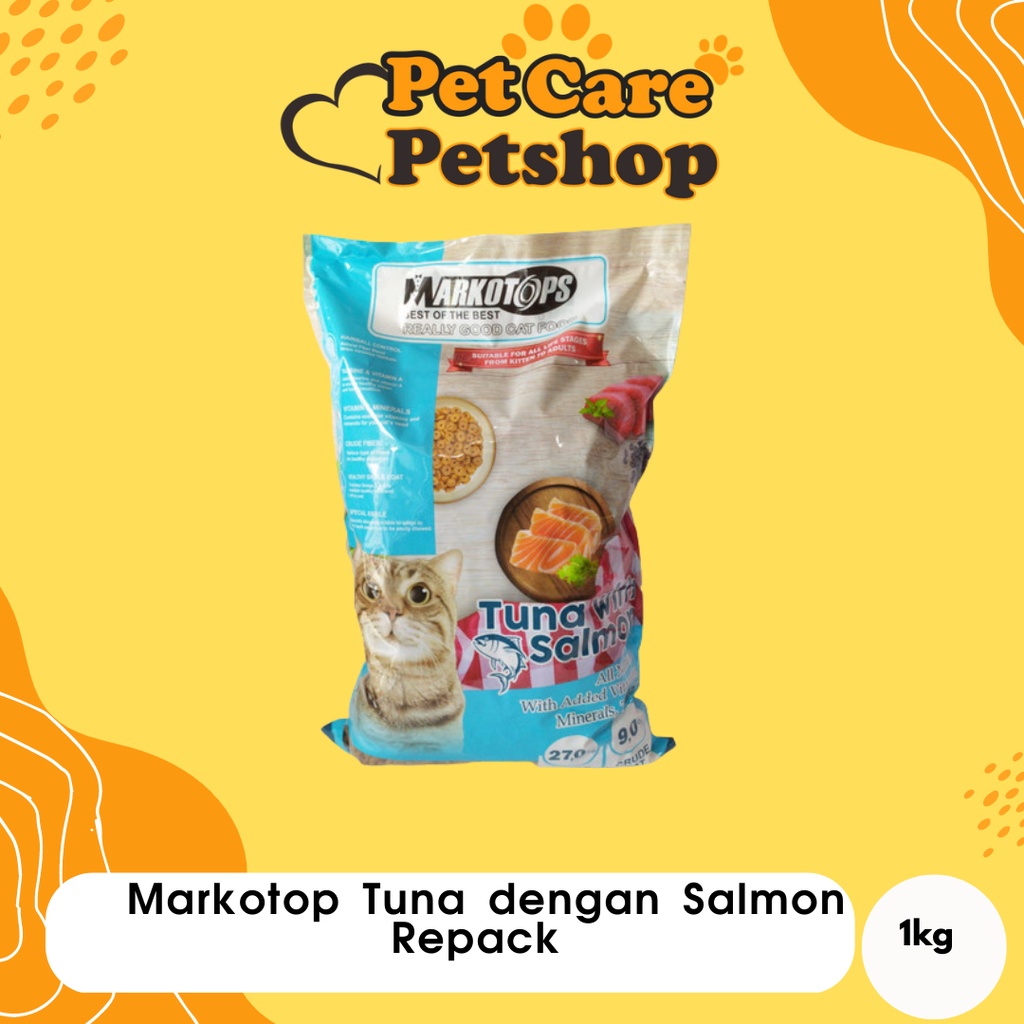 Jual Makanan Kucing Markotop Tuna dengan Salmon Repack 1 kg | Shopee ...