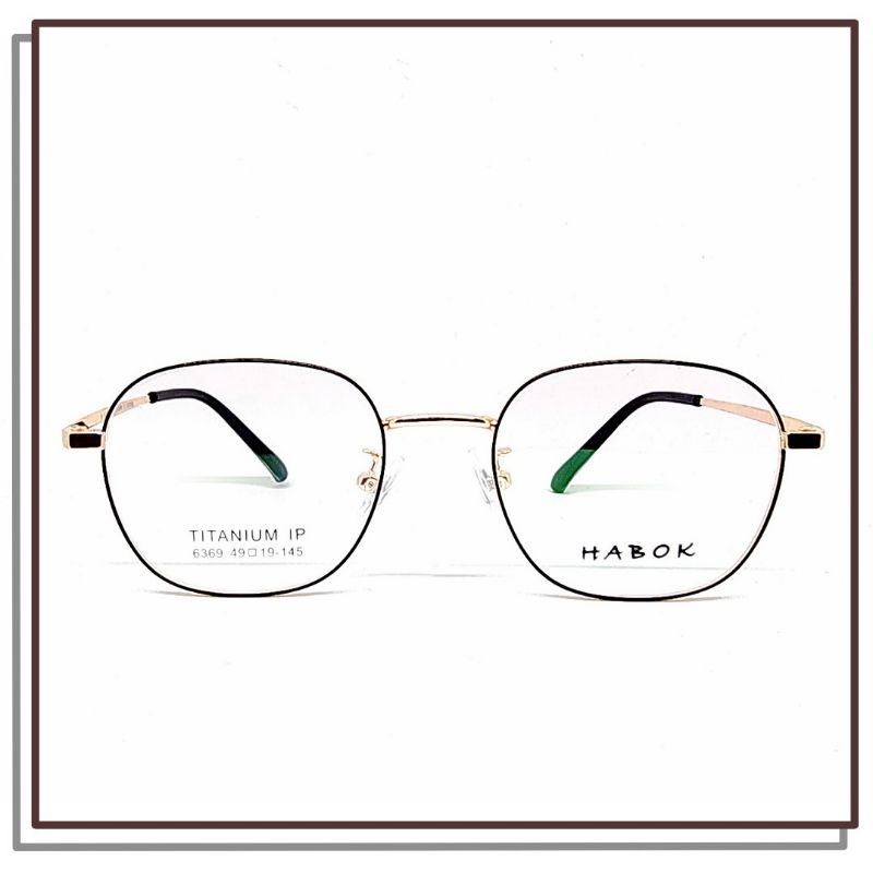 Jual FRAME KACAMATA TITANIUM HABOK 6369 Gagang LENTUR Model Keren ...