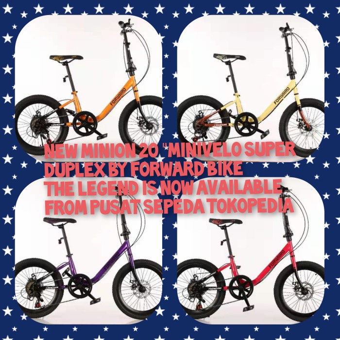 Jual Sepeda Mini Minion Minivelo Forward Legend Double Front Rear Disc ...