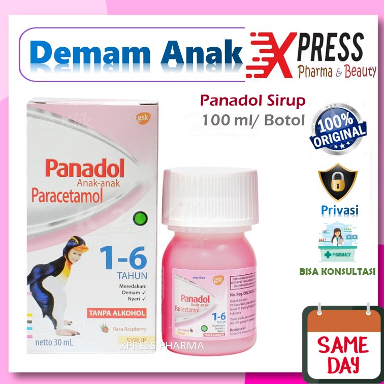 Jual ⚡XPRESS⚡ Panadol SIRUP Obat Panas Demam Pusing Sakit Kepala ...