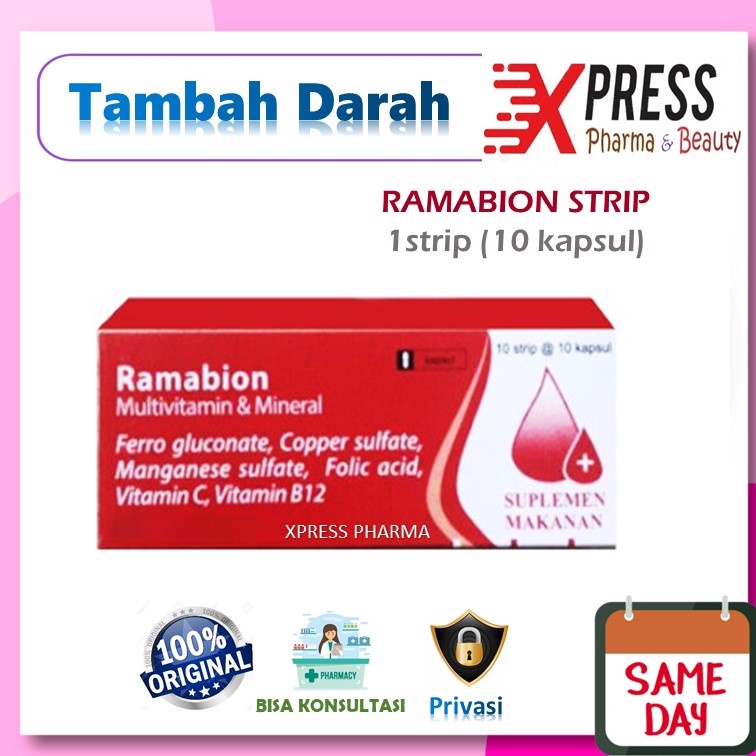 Jual XPRESS ! Ramabion STRIP Multivitamin & Mineral Tablet Vitamin ...