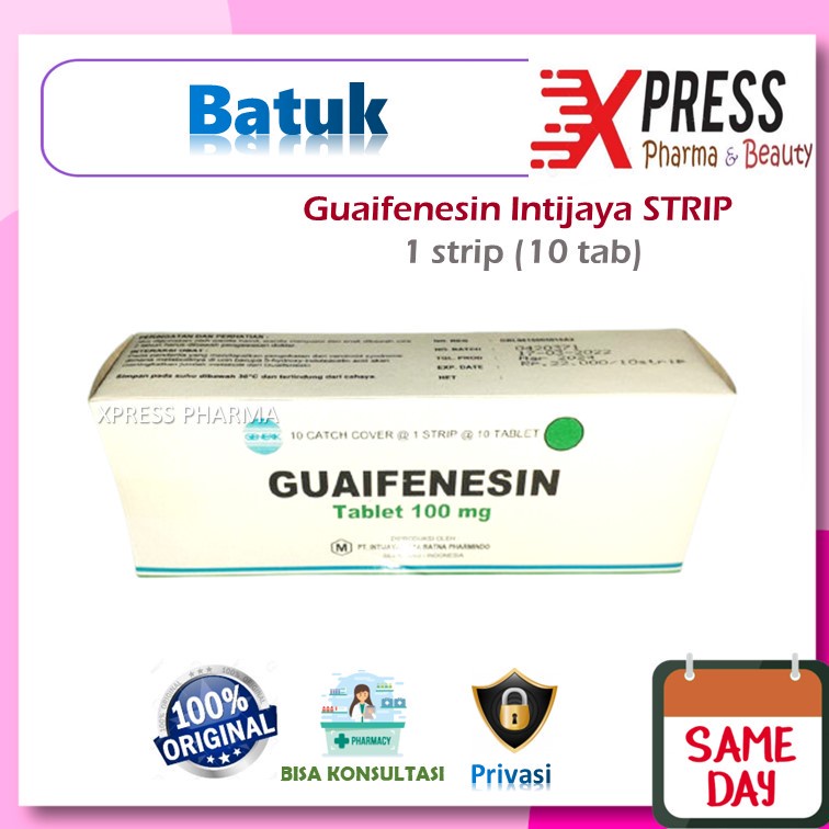 Jual ⚡XPRESS⚡ Guaifenesin GG STRIP isi 10 tablet Obat Batuk Berdahak ...