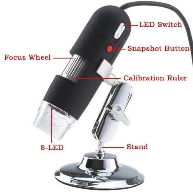 Jual Microscope Digital Usb 50X - 500X Zoom Camera Mikroskop Komponen ...