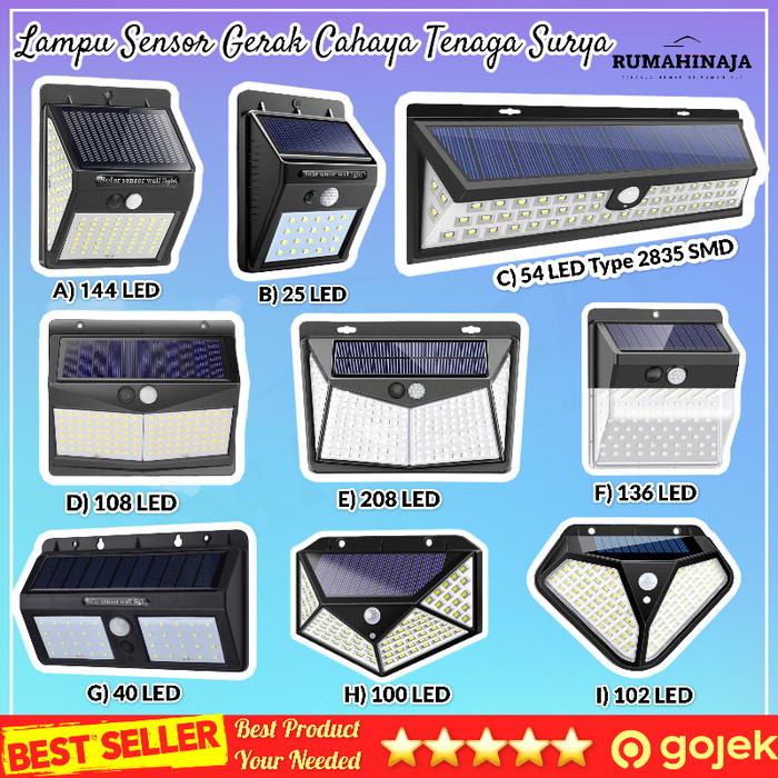 Jual Lampu Solar Panel Sensor Gerak Taman Outdoor Otomatis Cahaya ...