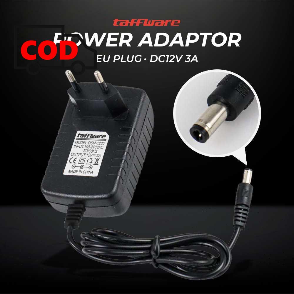 Jual Adaptor Power Supply DC 12 Volt 3A EU Plug untuk Lampu LED Strip Murni | Shopee Indonesia
