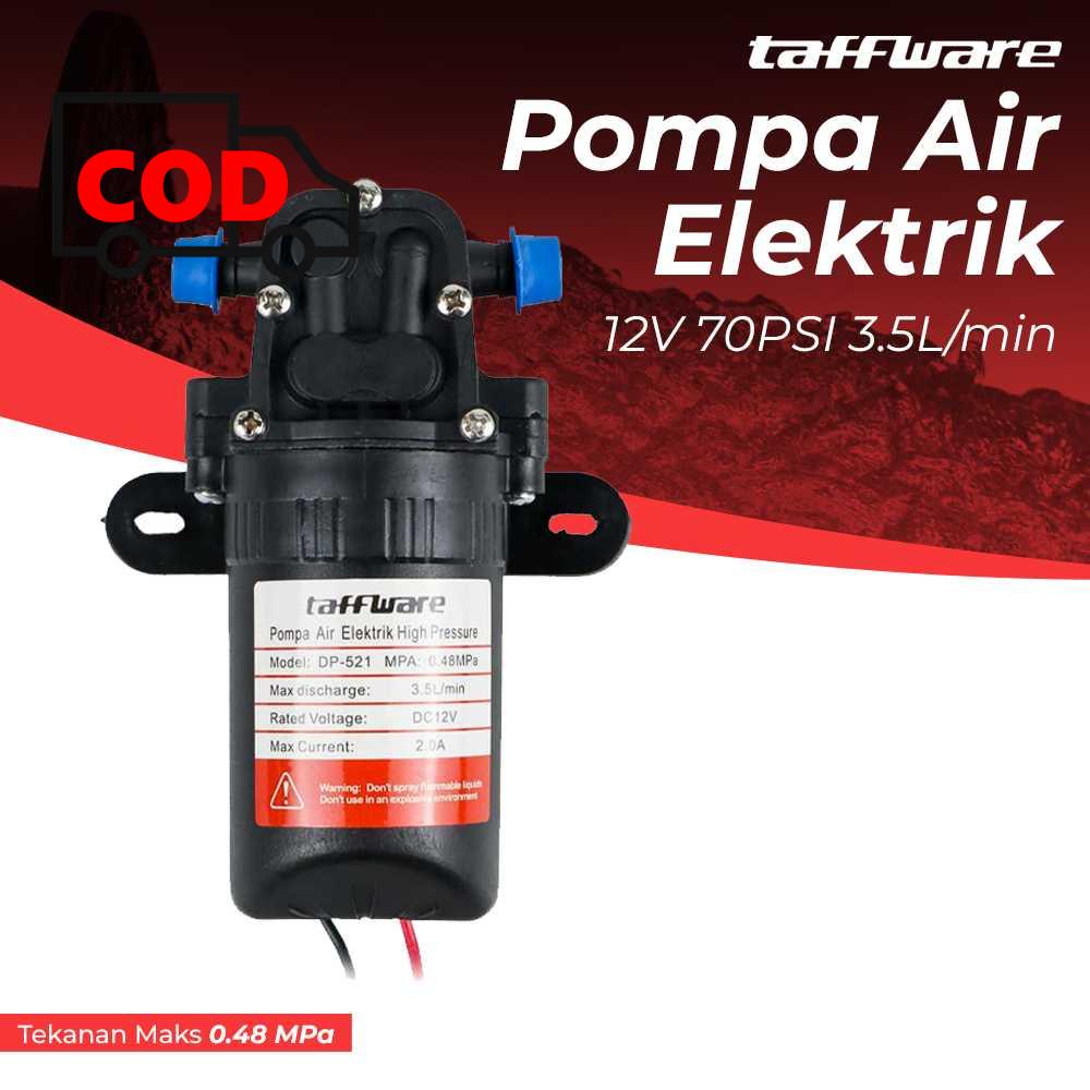 Jual Pompa Air Cuci Motor Mobil AC DC 12V Mesin Tekanan Tinggi 70PSI 3.5L/min Aki Accu Alat ...