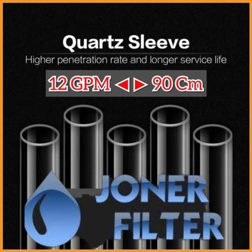 Jual Quartz Sleeve UV 12 Gpm Selongsong kaca uv Double open Filter air ...