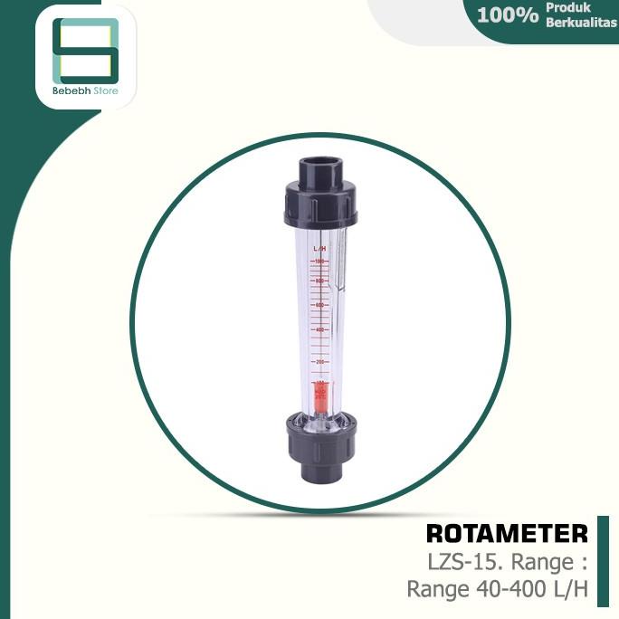 Jual Rotameter LZS 15 Range 40-400 L/Jam - Flow Meter Tabung Plastik ...