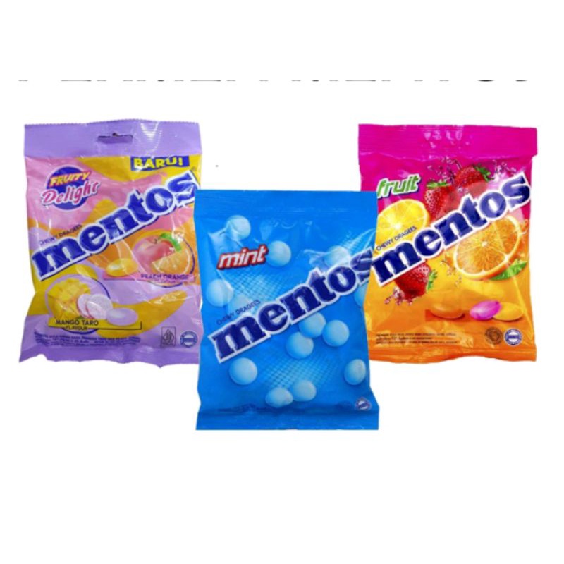 Jual Permen MENTOS Pak All Varian Rasa Mint, Fruit, Fruity Delight ...