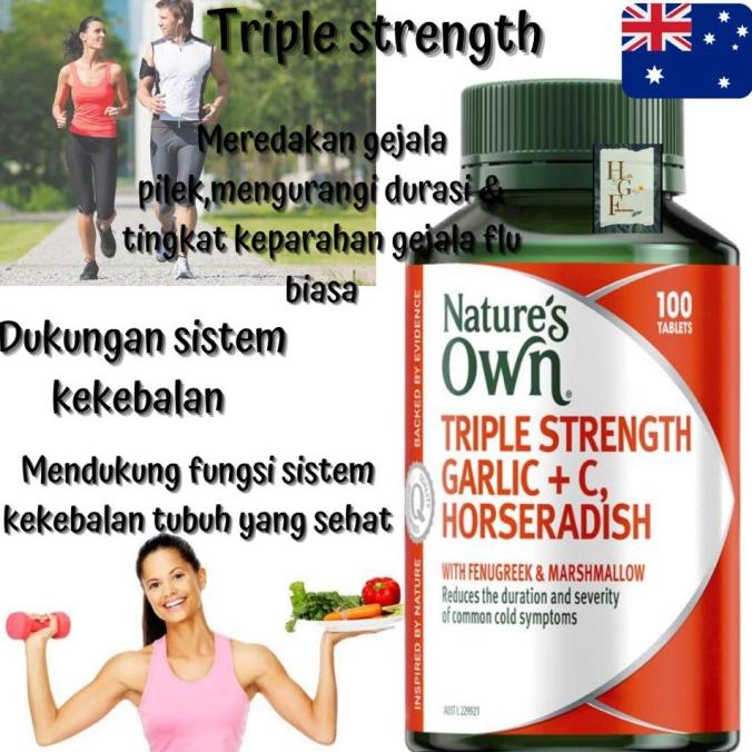 Jual Nature'S Own Garlic Vitamin C Horseradish Triple Strength 100 ...