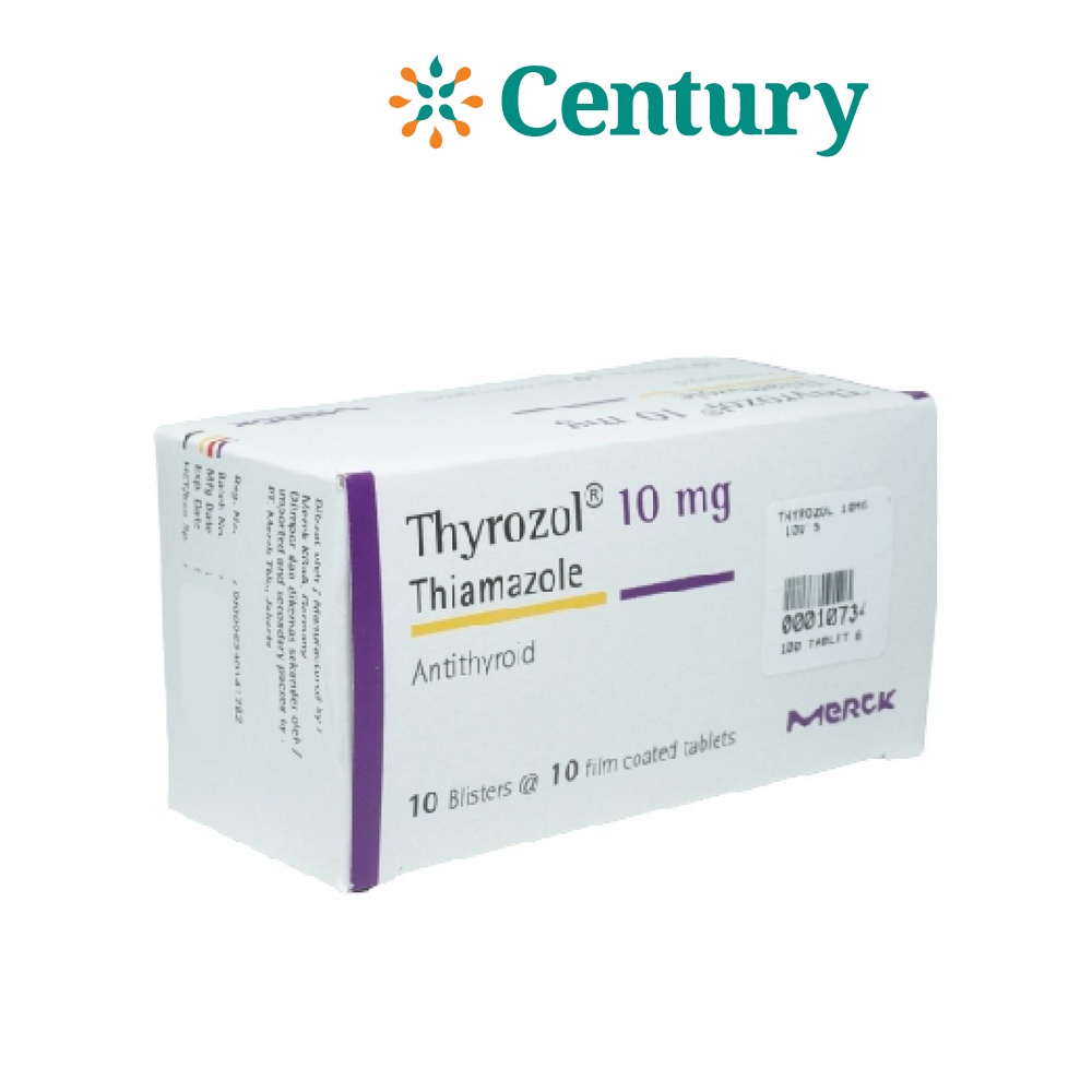 Jual THYROZOL 10MG 1 STRIP ISI 10 TABLET/ THIAMAZOLE /OBAT TIROID ...