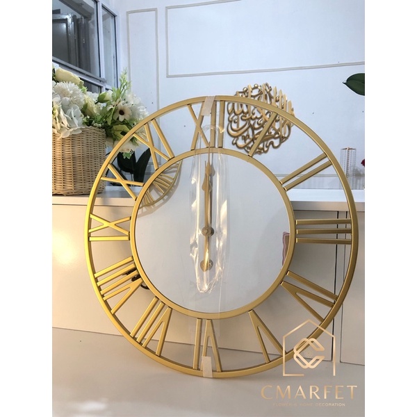 Jual jam industrial / jam jumbo gold dan black / jam romawi | Shopee ...