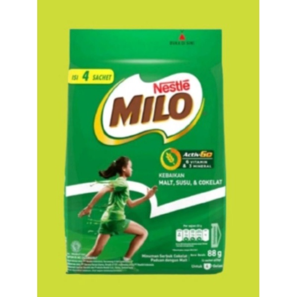 Jual MILO ACTIVE GO MILO 3 IN 1 3IN1 POUCH SACHET POLYBAG 18x35 gram ACTIV GO NESTLE 88gr 88 gr ...