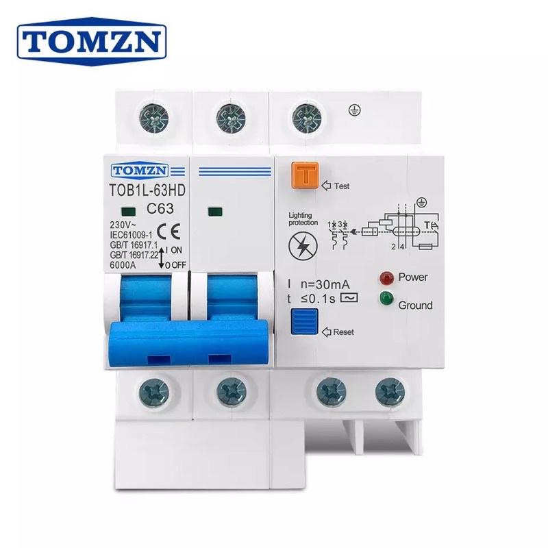 Jual MCB RCBO Lightning protection SPD Residual current circuit breaker | Shopee Indonesia