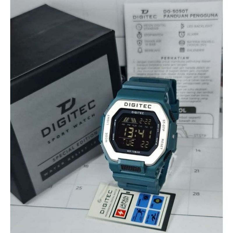Jual Jam Tangan Digitec DG 5050 Original Model Digital Tahan Air Bisa ...