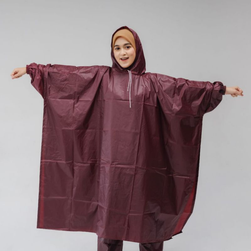 Jual Jas Hujan Ponco Lengan Kelelawar Jas Hujan Ponco Lengan Tanpa Celana Mantel Hujan Pria ...