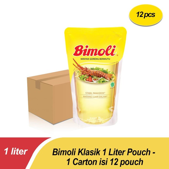 Jual Bimoli Klasik 1 Liter Pouch - 1 Carton Isi 12 Pouch | Shopee Indonesia