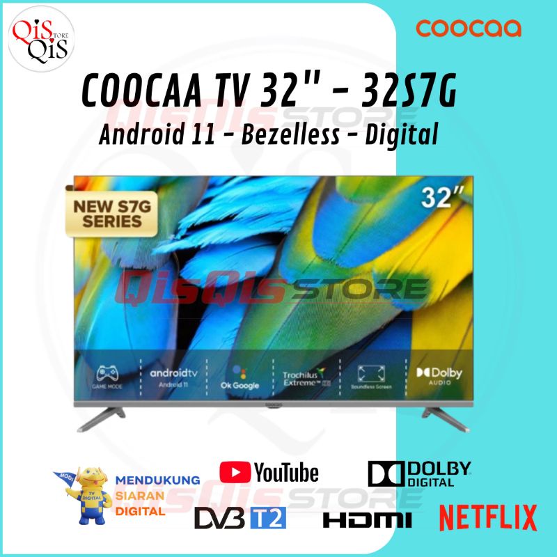 Jual COOCAA Android TV 32 Inch - 32S7G - Garansi Resmi | Shopee Indonesia
