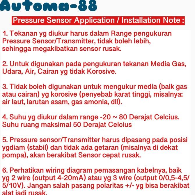 Jual Vacuum Pressure Transmitter -1 - 1Bar Arduino 5V Sensor Vakum -1 ...