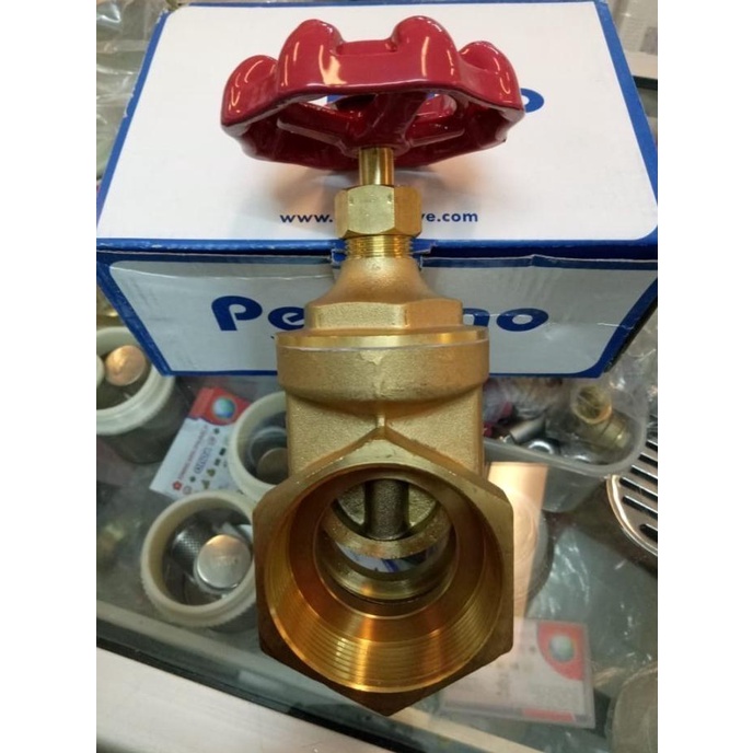 Jual Gate Valve Merek Perruno 2 1/2" / Inch Bahan Kuningan | Shopee ...