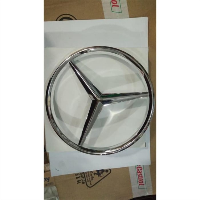 Jual Emblem Logo Mercy Mercedes Benz Chrome 7 Inci / 17.5 Cm | Shopee ...