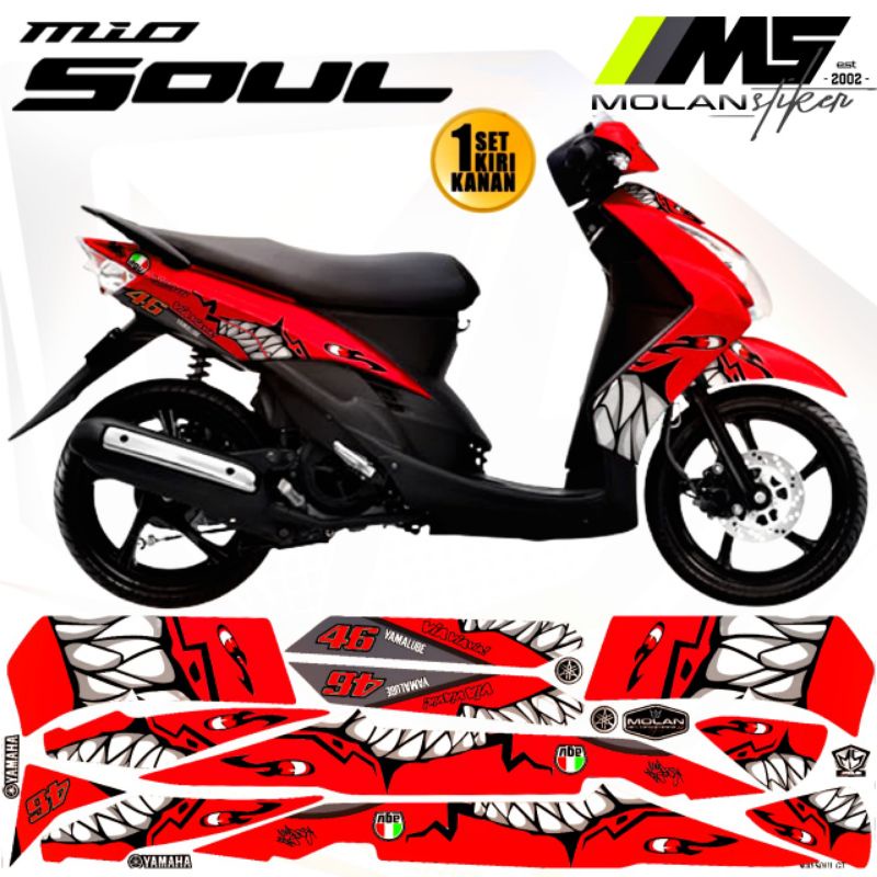 Jual Decal Sticker Striping Variasi Mio Soul Karbu 2006-2012 Yamaha ...