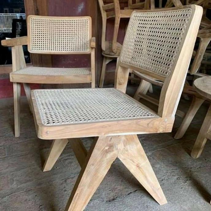 Jual Kursi Kayu Jati Kombinasi Rotan Cafe Restoran MENTAH Modern ...