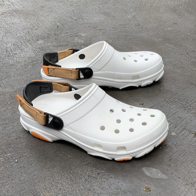 Jual Sepatu sandal crocs classic all terrain white black original ...