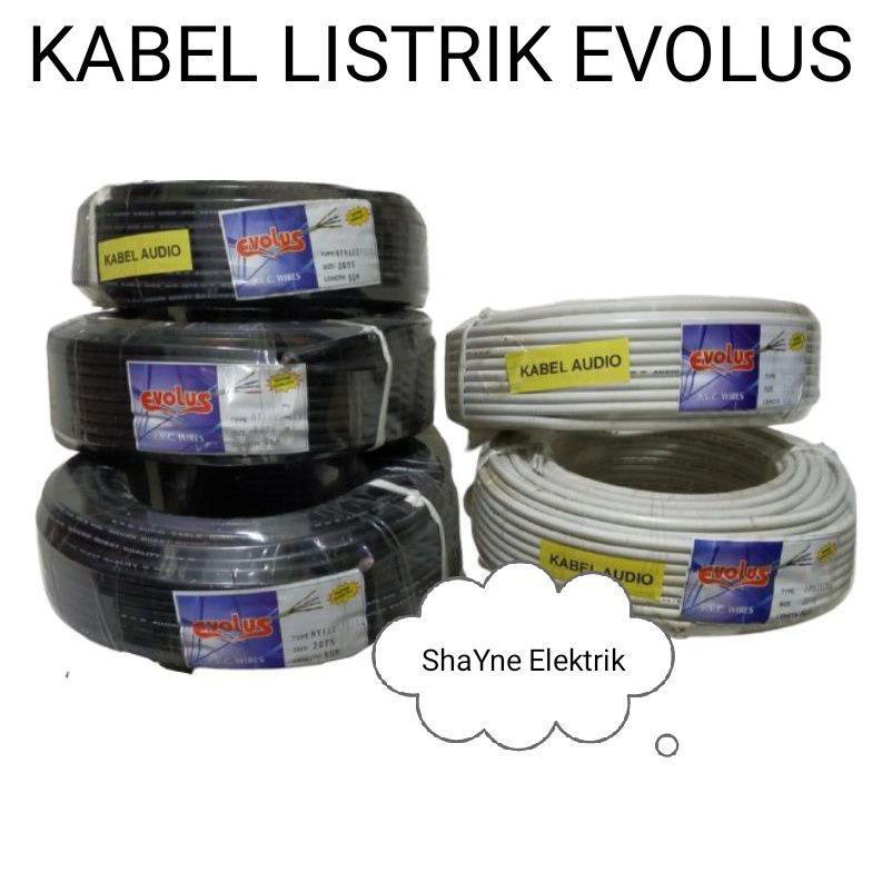 Jual KABEL LISTRIK ISI 2 SERABUT 2X0.75 EVOLUS 50 METER HITAM / PUTIH | Shopee Indonesia