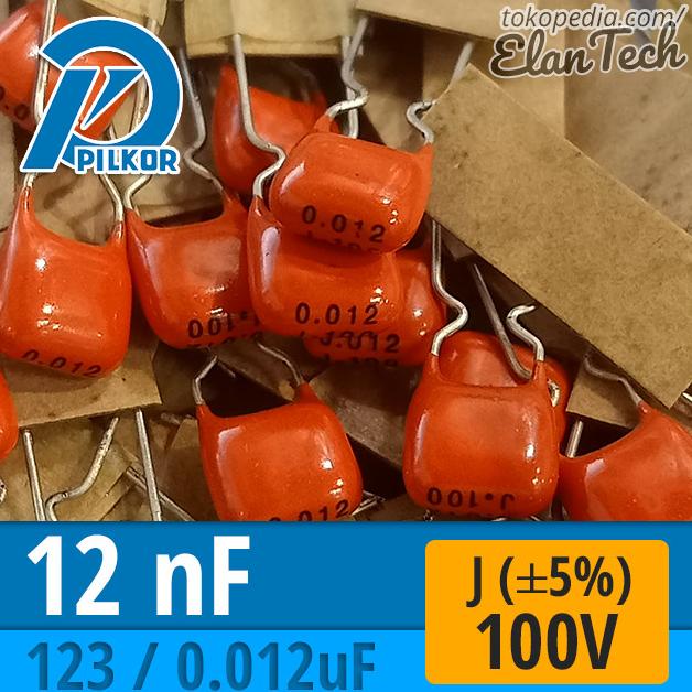 Jual Kapasitor MKT 12nF 100V Pilkor 123 12n Orange Capacitor Elan73c ...