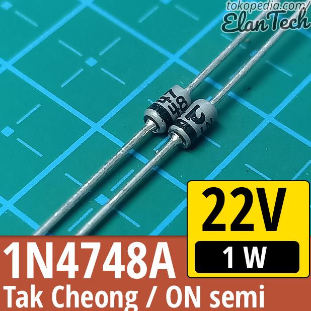 Jual 1N4748 Diode Zener 22V 1W Tak Cheong / ON semi 1N4748A Elan73c Segera Beli | Shopee Indonesia