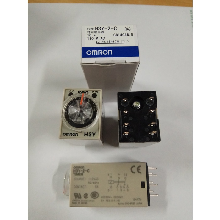 Jual Timer relay H3Y - 2 C 10 sec AC 110V Omron original | Shopee Indonesia