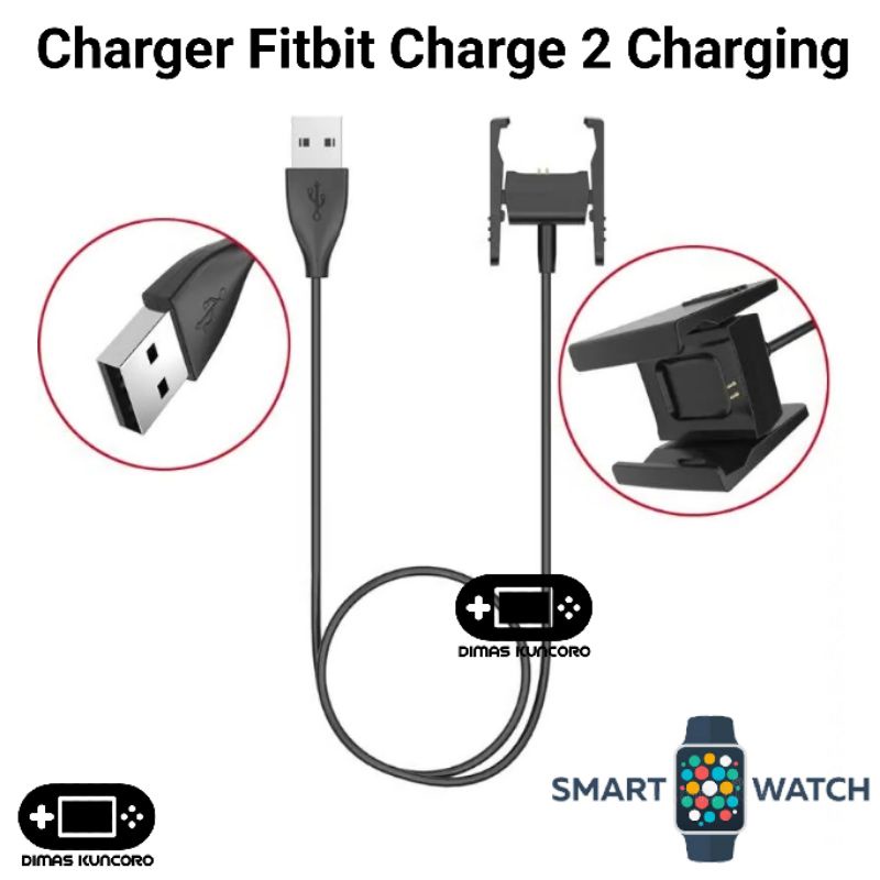 Jual Charger Fitbit Charge 2 charging kabel cable USB clip jepit ...