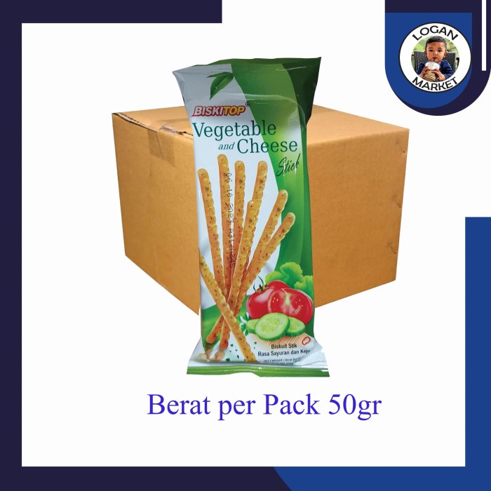 Jual Biskitop Vegetable Cheese Stick 60gr 1 Dus 40pcs 40 pcs | Shopee ...