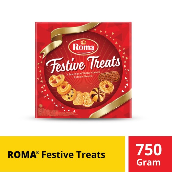 Jual Roma Festive Treats 750gr 750 gram biscuit biskuit | Shopee Indonesia