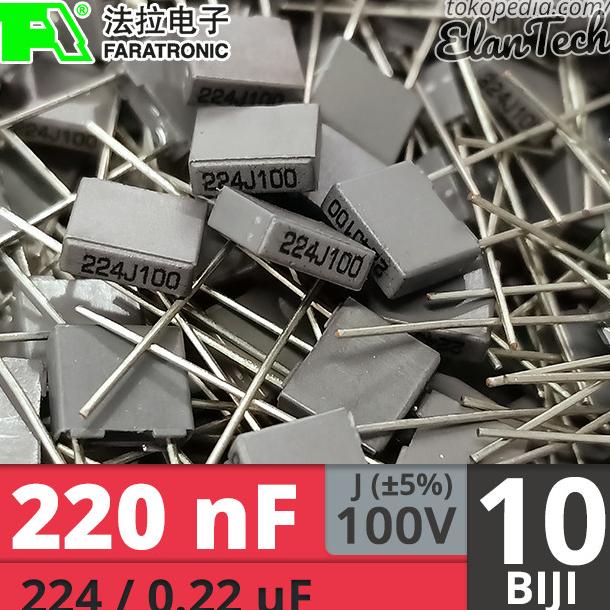 Jual Kapasitor MKM 220nF 220n / 224 / 100V J 10 pcs Capacitor Pack ...