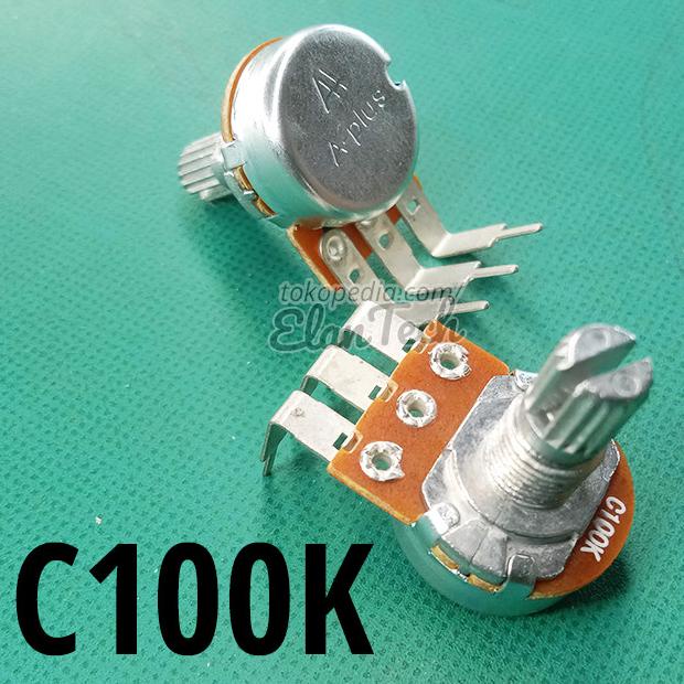 Jual C100k Potensio A-Plus Vertikal Mono Short Potensiometer 100kC ...
